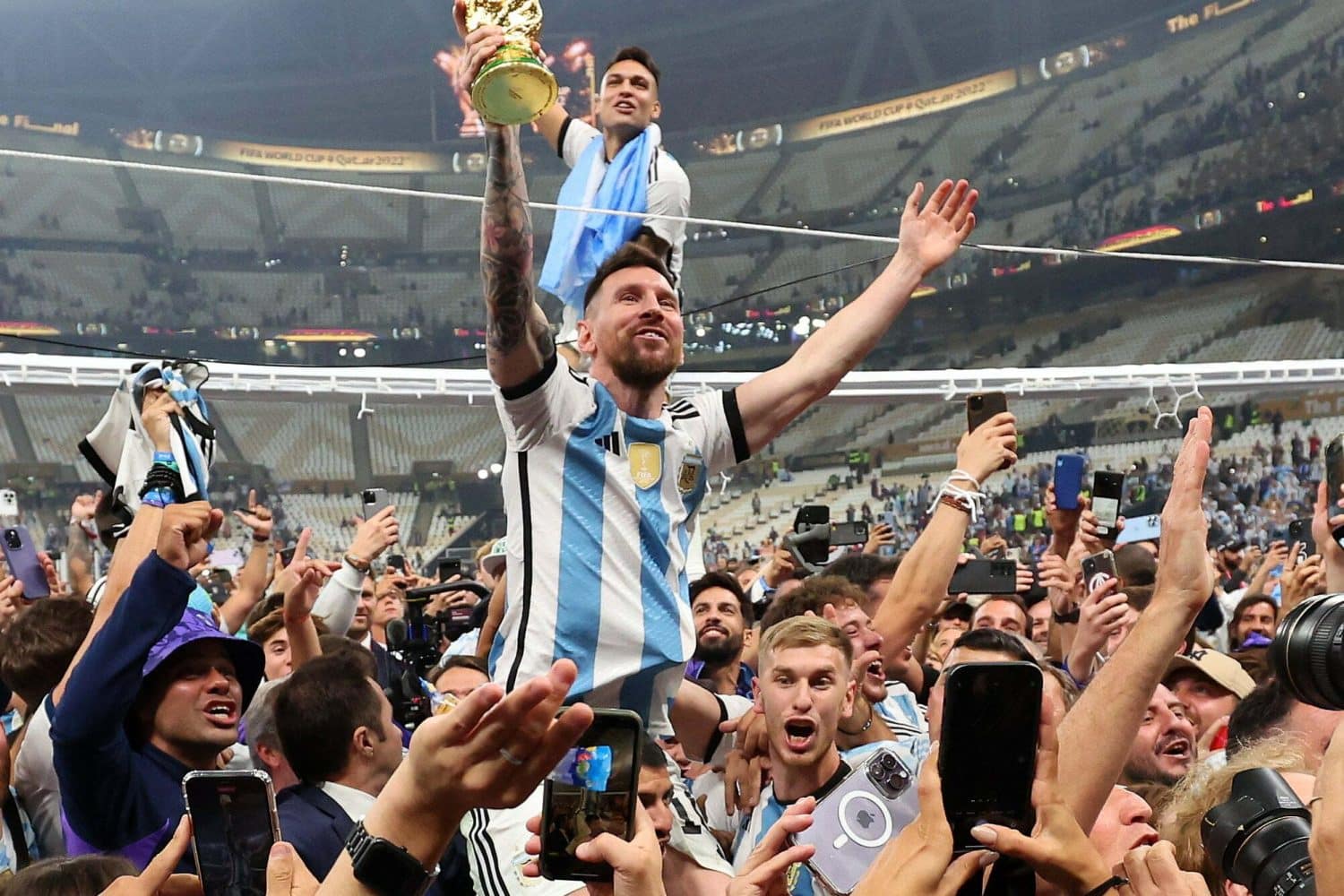 Así celebró Messi su primera Copa del Mundo